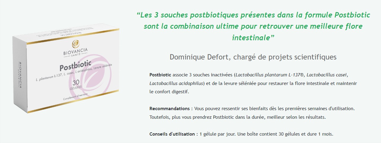 Postbiotic avis: efficace pour restaurer votre flore intestinale